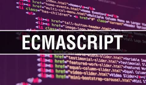 Ecmascript Concept Illustration Using Code For Developing Programs And