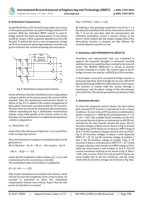 Grid Connected Applications Of Modular Cascaded H Bridge Multilevel Pv