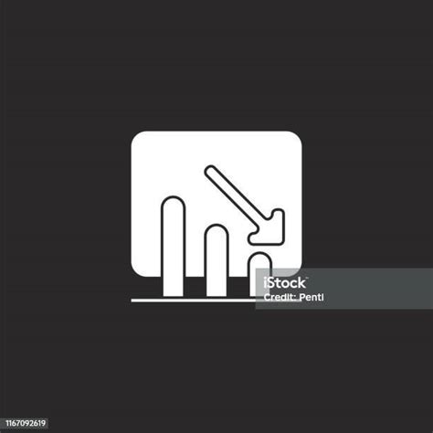 손실 아이콘을 참조하십시오 웹 사이트 디자인 및 모바일 앱 개발을위한 채워진 손실 아이콘 검은 배경에 격리 된 채워진 금융 컬렉션에서 손실 아이콘 0명에 대한 스톡 벡터