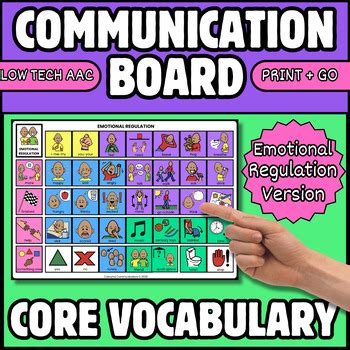 Emotional Regulation Communication Board Aac Calm Down Corner