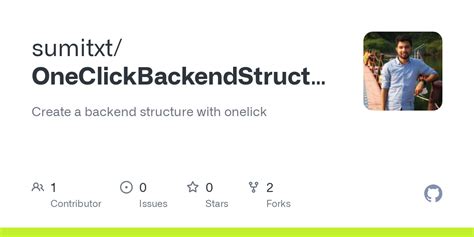 Github Sumitxtoneclickbackendstructure Create A Backend Structure
