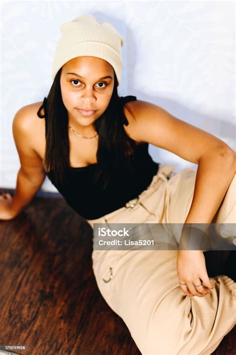 Black Teenage Girl With Cool Individual Style And Personality In