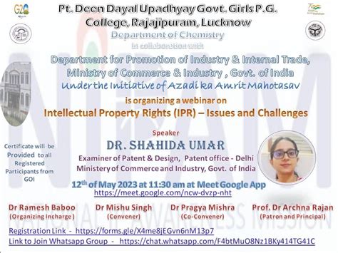 Nipam Ipr Patent Intellectualproperty India Cgpdtm Dr Shahida U