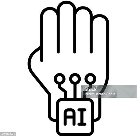 Artificial Intelligence Outline Icon Pack Stock Illustration Download
