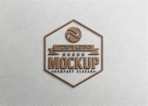 Premium Psd Embossed Logo Mockup