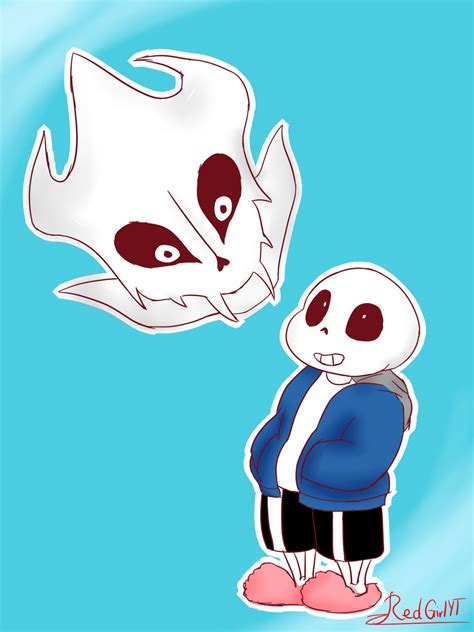 Sans And Gaster Blaster By Redgirlyt On Deviantart