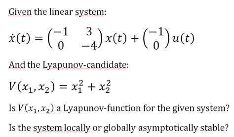 Can Anyone Explain Lyapunov Functions Considering This Example Ignore Spelling Correction