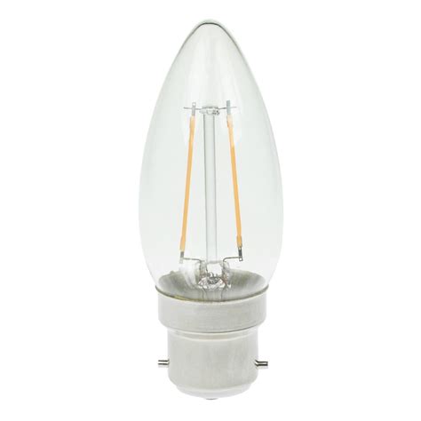 W Bc Led Clear Filament Candle Bj Lighting Supplies