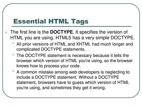 essential tags web design sec ppt download
