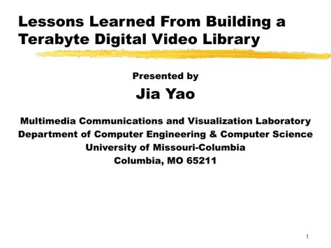 Ppt Lessons Learned From Building A Terabyte Digital Video Library Powerpoint Presentation