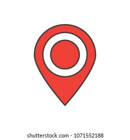 Map Pin Outline Editable Icon Stock Vector Royalty Free Shutterstock