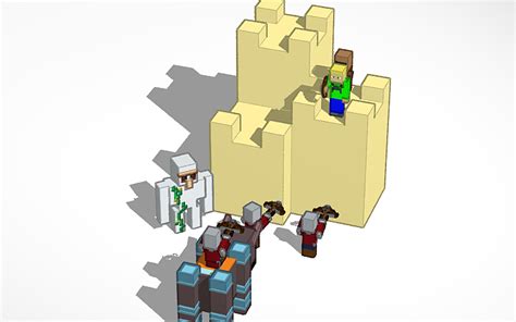 3d Design Minecraft Scene 2 Tinkercad