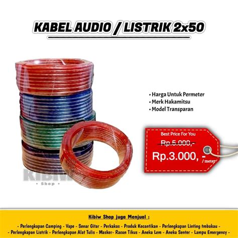 Jual Kabel Audio Kabel Listrik X Harga Per Meter Shopee Indonesia
