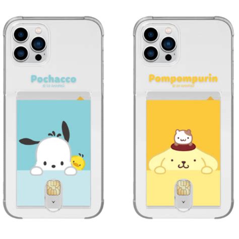 12시이전주문시 오늘출발 산리오캐릭터즈 빼곰 클리어 에어쿠션 카드 젤리 케이스 에이블리