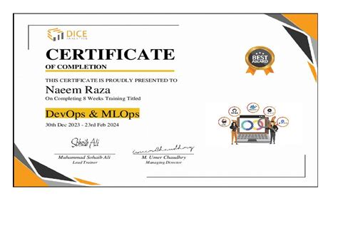 Completed An 8 Week Devops And Mlops Program Naeem Raza Posted On The Topic Linkedin