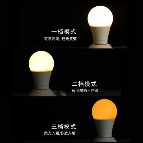 led灯泡 e27轻松入睡暖光新生儿宝宝护眼卧室小夜灯三个亮度 虎窝淘