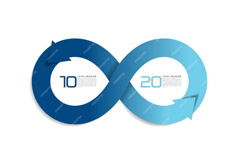 무한대 화살표 Infographic 2 단계 옵션 템플릿 구성표 다이어그램 차트 프리미엄 벡터