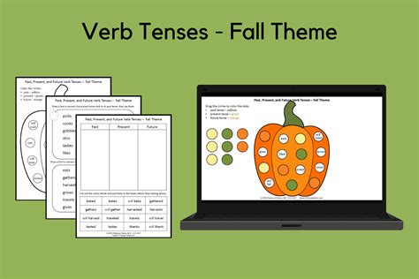 Verb Tenses Fall Theme Speech Therapy Ideas
