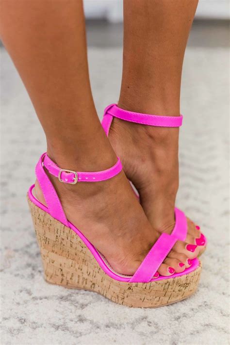 Hot Pink Wedge Shoes