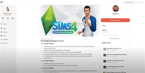 UI Cheats Sims 4 Extension Mod My Otaku World