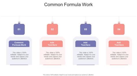 Common Formula Work PowerPoint Presentation And Slides PPT Sample SlideTeam