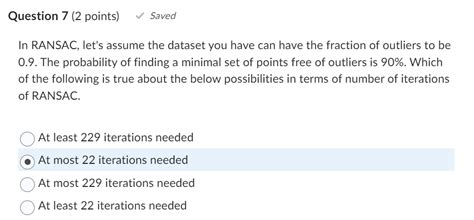 Solved In Ransac Lets Assume The Dataset You Have Can Have