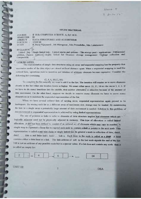 Unit 3 Data Structures Bsc Computer Science Studocu