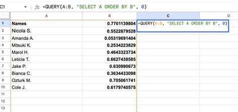 How To Randomize A List In Google Sheets Coefficient