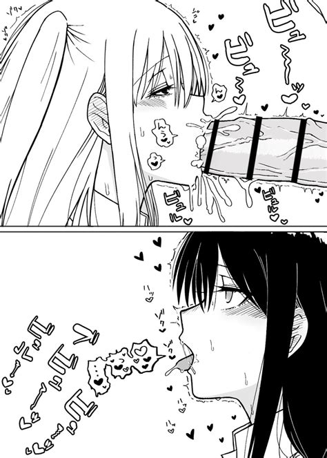 Rule 34 1futa 1girls 2022 2koma Big Penis Black Hair Blush Cum Duo