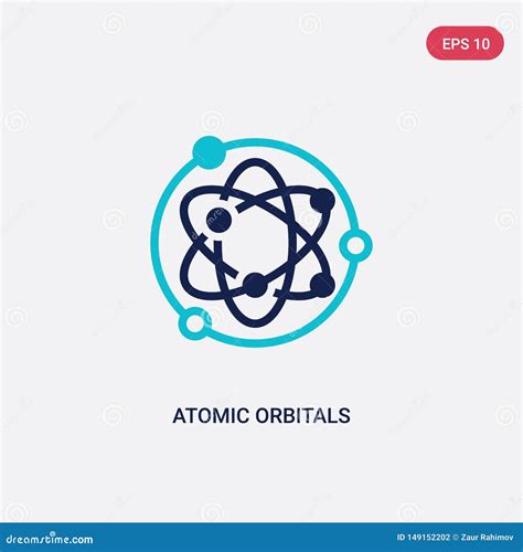 Atomic Orbitals Vector Icon On White Background Flat Vector Atomic Orbitals Icon Symbol Sign