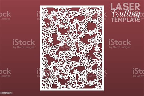 나비와 꽃의 패턴 레이저 컷 캐비닛 프렛 워크 천공 패널 외부 벡터 절단을위한 템플릿 요금 34 금속 종이 또는 나무 조각 야외 화면 Diy에 대한 스톡 벡터 아트 및 기타