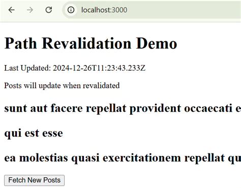 Nextjs Revalidatepath Method