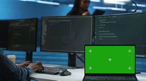 Expert In Server Hub Workspace Using Isolated Screen Pc Monitor To Repair Devices Storing