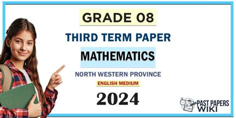 North Western Province 2024 Grade 08 Mathematics 3rd Term Test Paper English Medium