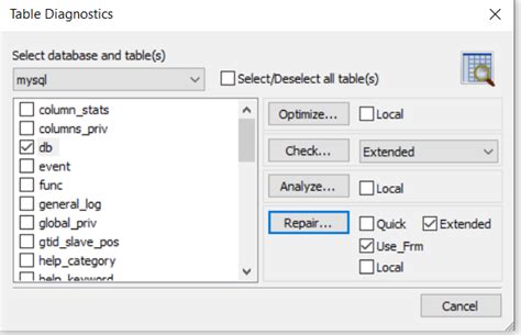 How Repair Corrupt Xampp Er Table Stack Overflow
