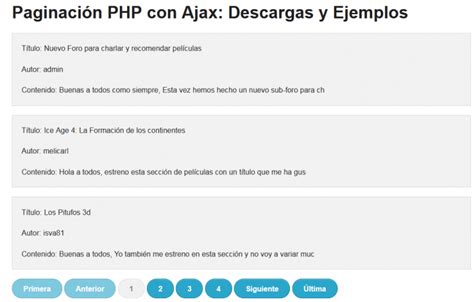 Paginación Php Con Ajax Descargas Y Ejemplos Baulphp