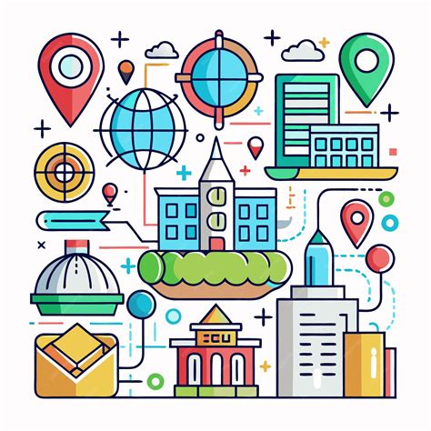Explore City Landmarks Find Your Way With Location Pins Premium Ai