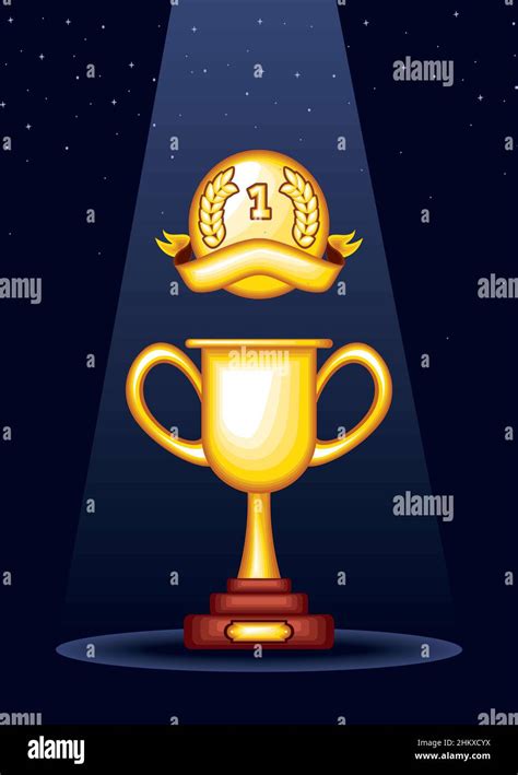 Trophy Emblem Award Stock Vector Image And Art Alamy