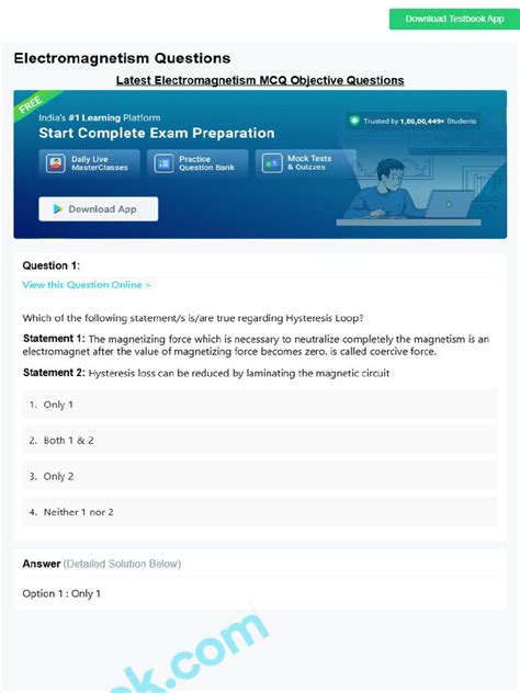 Mcq On Electromagnetism 5eea6a0939140f30f369da0c Pdf