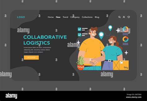 Collaborative Logistics Concept A Duo Showcasing Teamwork In Supply