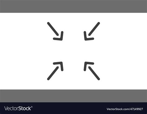 Exit Full Screen Arrows Icon Filled Full Vector Image