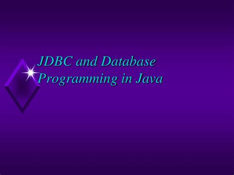 PPT JDBC And Database Programming In Java PowerPoint Presentation Free Download ID 4372901