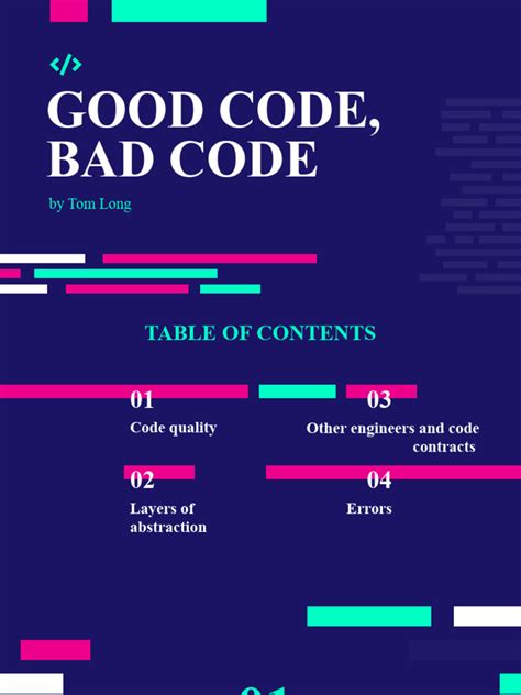 Good Code Bad Code By Tom Long Pdf Software Quality String Computer Science