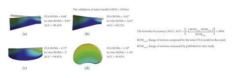 Validation Process Of The Current Fea Model A Flexion B