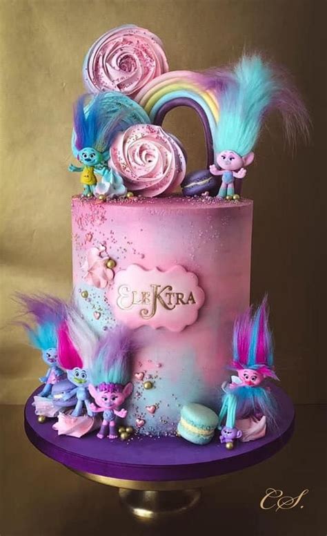 Trolls Birthday Cake