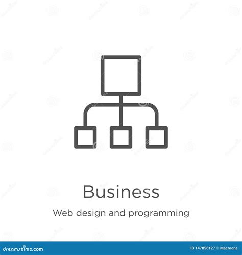 Business Icon Vector From Web Design And Programming Collection Thin Line Business Outline Icon