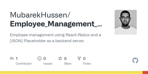 Github Mubarekhussenemployeemanagementproject Employee Management Using React Redux And A