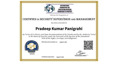 Pradeep Kumar App Cssm On Linkedin Certified In Security Supervision And Management • Pradeep