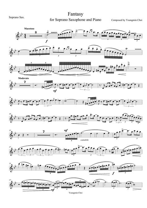 최영민 Fantasy For Saxophone And Piano 색소폰 피아노 Sheets By 최영민