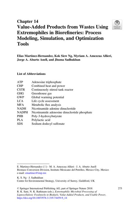 PDF Value Added Products From Wastes Using Extremophiles In Biorefineries Process Modeling